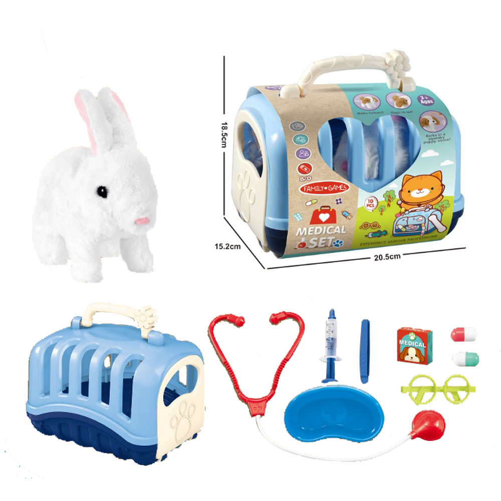 Plush Rabbit Cage Medical Toy