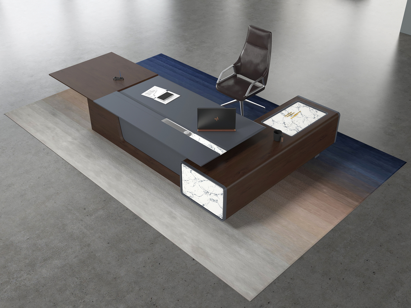 HN-01#Manager Desk/Boss Table/ Chairman Desk-copy
