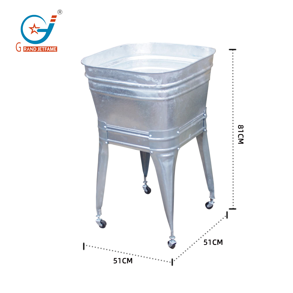 Galvanized Metal Wash Tub With Stand