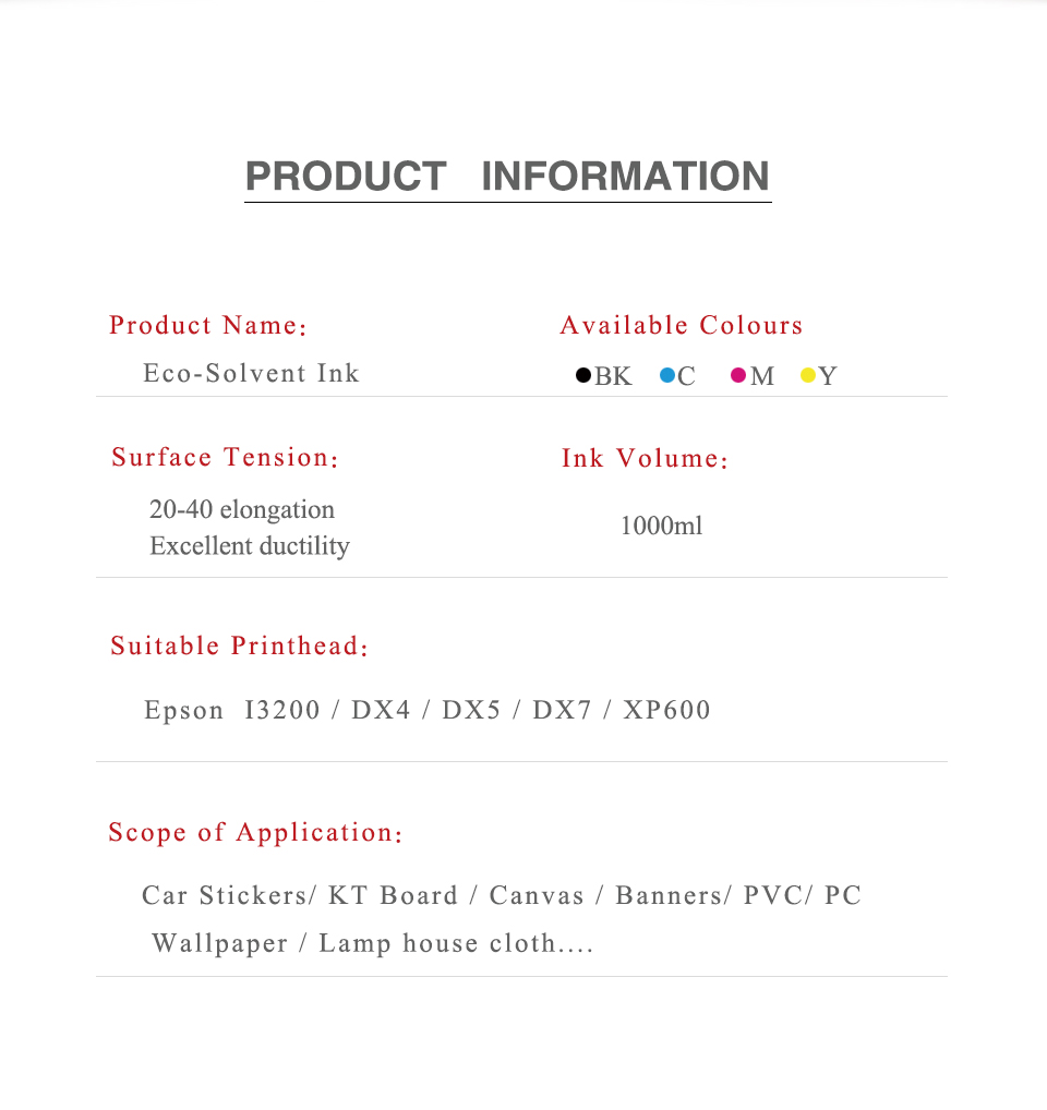 eco rush eco solvent ink