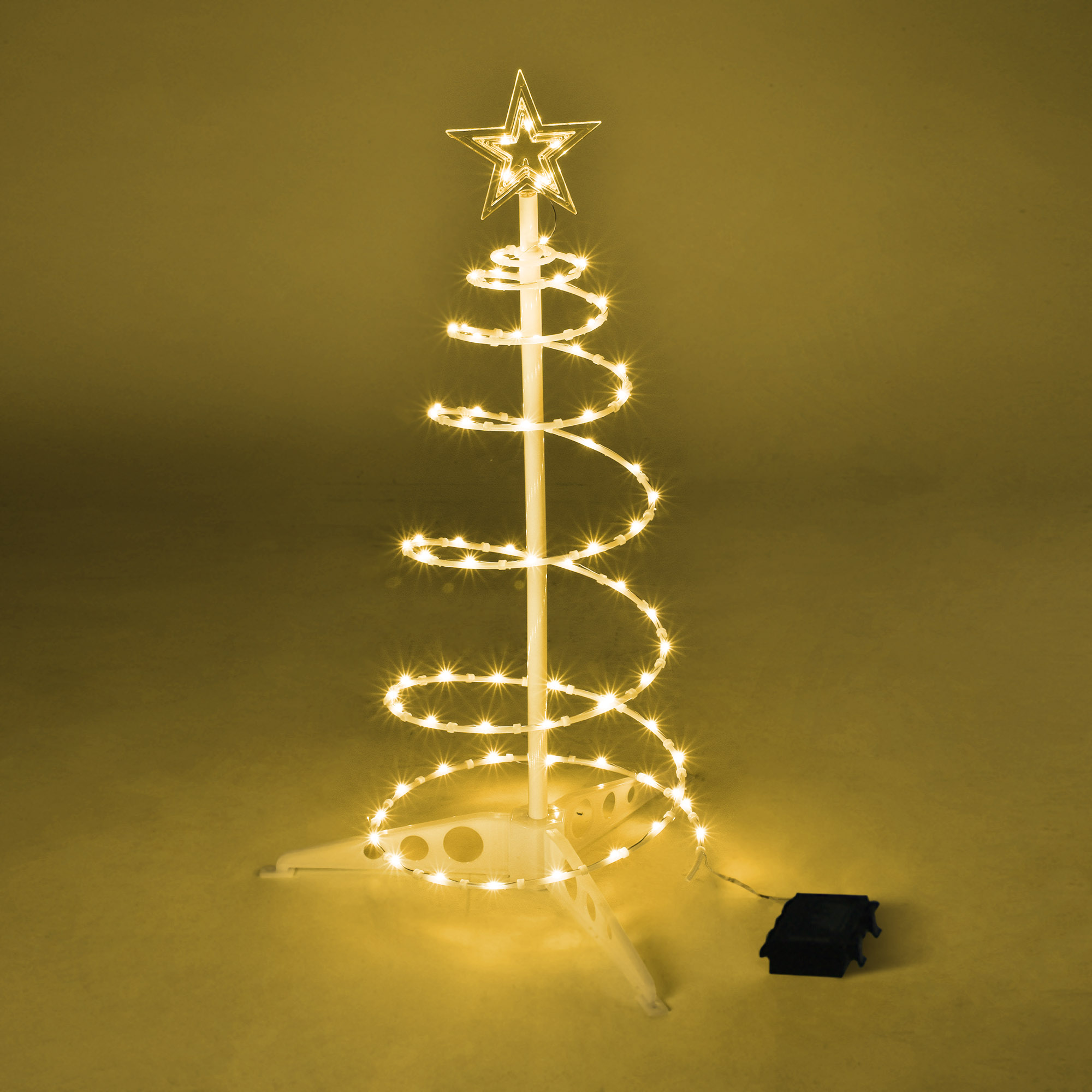 2ft Spiral LED lights with Star Finial Christmas Tree Lamp Water ...
