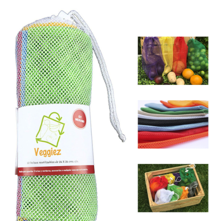 Kitchen Heavy Duty Reusable Mesh Produce Bags, Barcode Scanable See ...