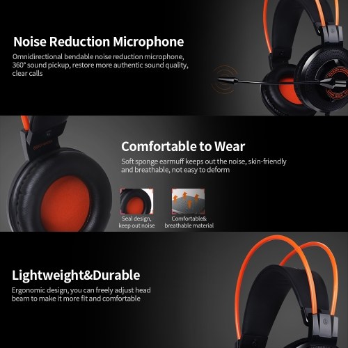 Digital SOMIC G925 Wired Head-mounted Gaming Headset with 40mm Driver ...