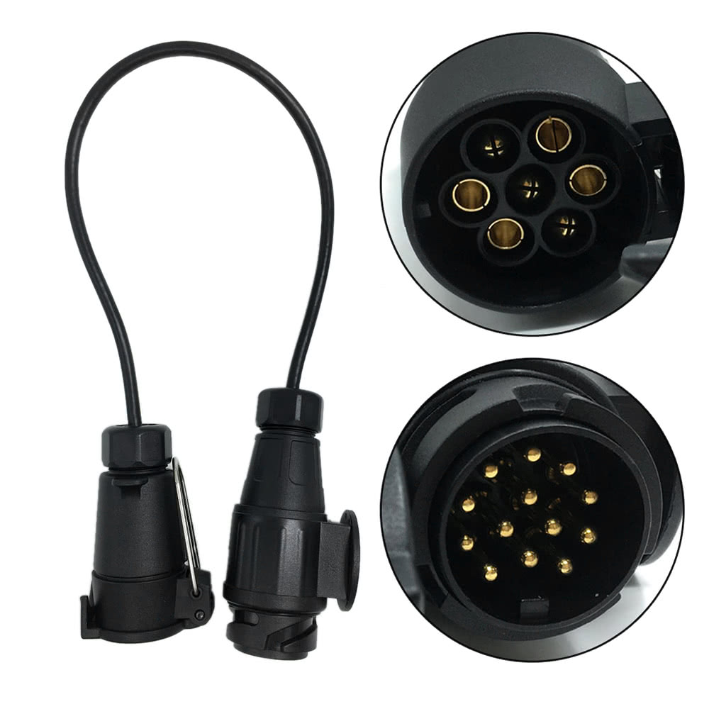 Vehicle Tirol 12V 7 To 13 Pin Trailer with Cable Adapter Wiring ...