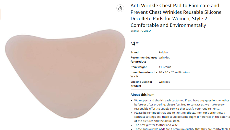 Beauty Reusable Silicone Anti-Wrinkle Chest Pad Eliminate and Prevent ...