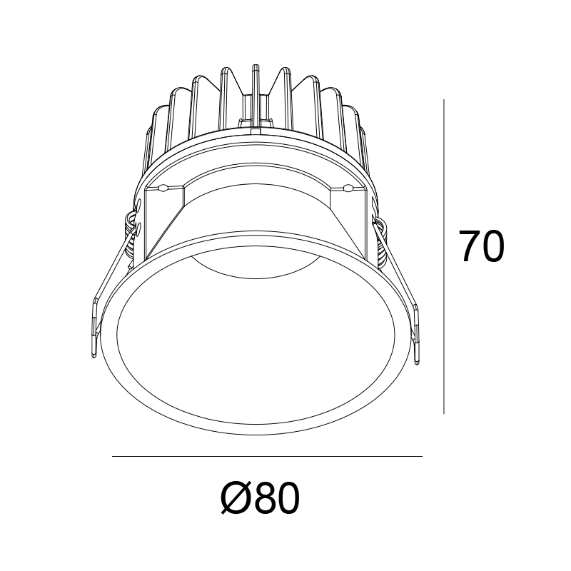 High Quality 7W/10W ceiling recessed downlight trimless led recessed ...