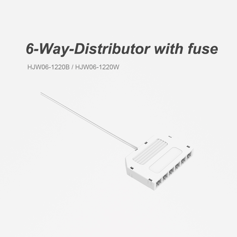 6-Way-Distributor with fuse, led lighting accessory connectors ...