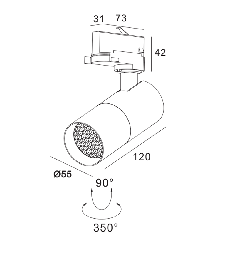 gu10 track light MR16 Track Light Housing supplier