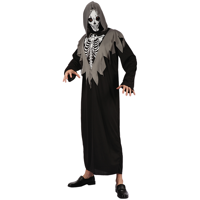 HALLOWEEN COSTUMES ADULT SKELETON COSTUME SCARY COSPLAY 099393